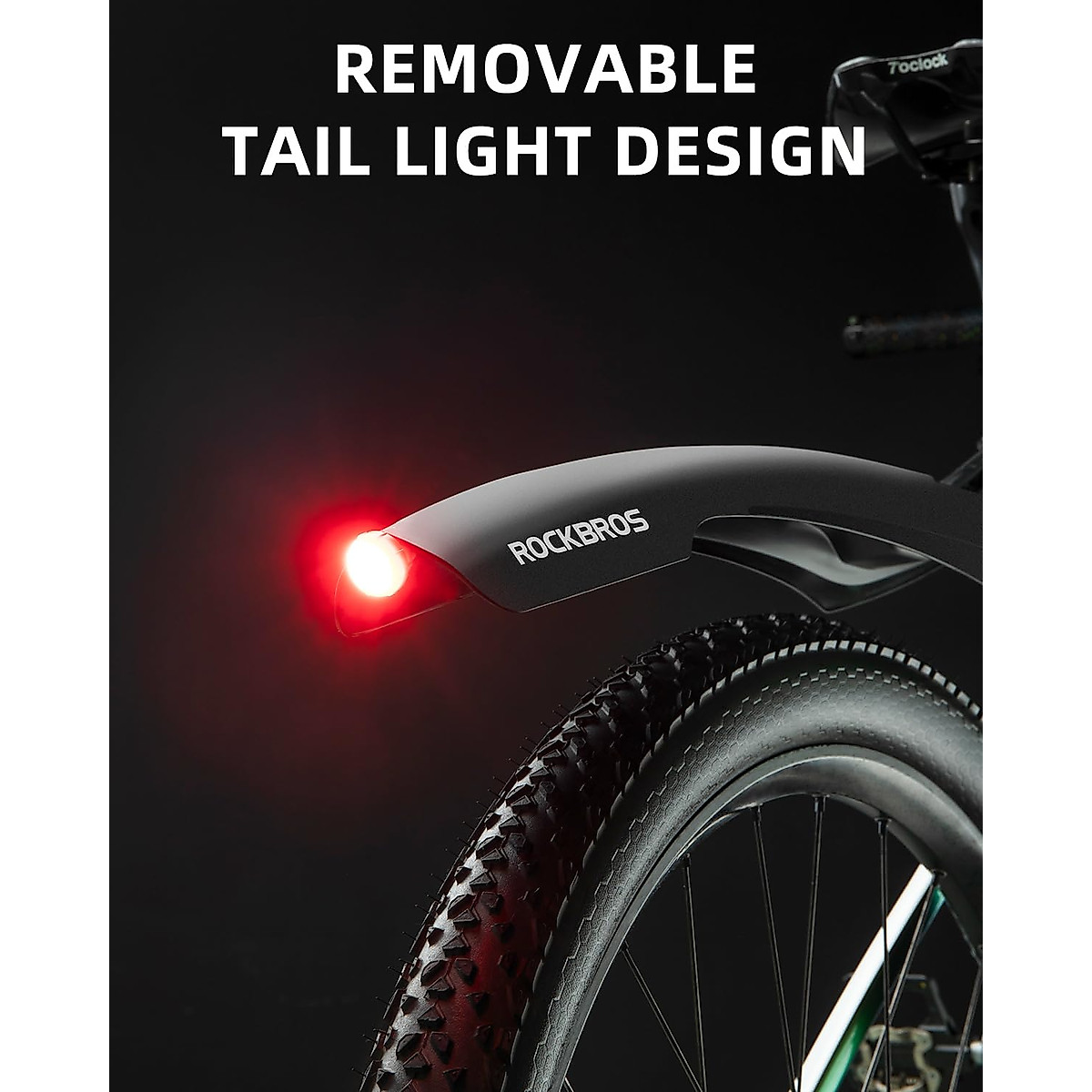 ROCKBROS Bike Fender Adjustable Bicycle Fender Fits 26"- 29" Mountain Bike