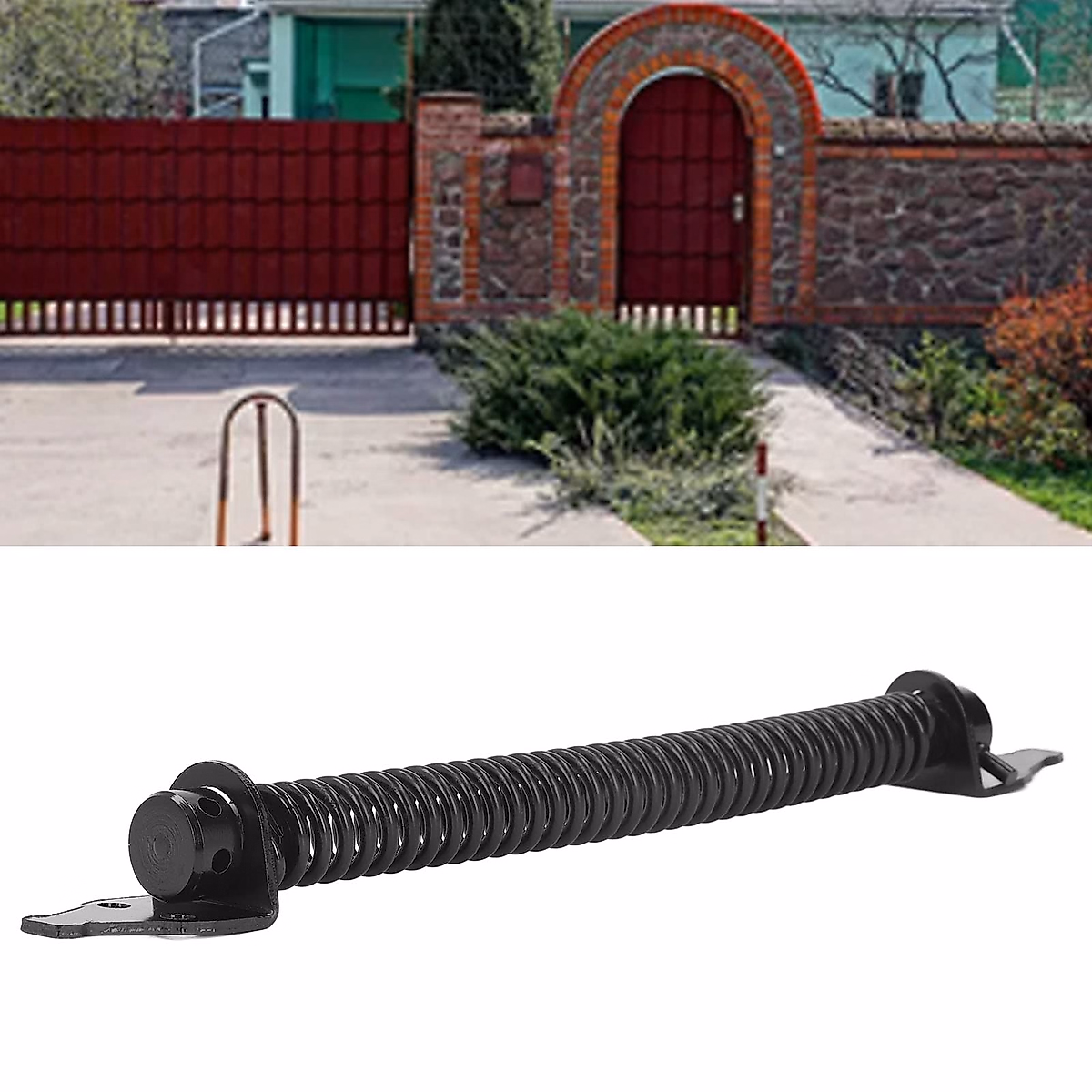 Self Closing Gate Door Spring Wooden Box Fence Door Outdoor Hinge Villa Yard Spring Room Black Hardware Closure