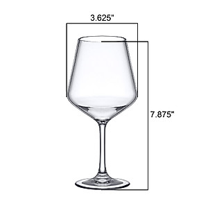 Amazing Abby - Sasha - 14-Ounce Unbreakable Tritan Wine Glasses (Set of 6), Plastic Wine Glasses, Reusable, BPA-Free, Dishwasher-Safe, Perfect for Poolside, Outdoors, Camping, and More