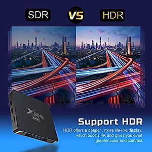 Android TV Box 10.0,X96Q PRO 5G Android TV Box 2GB RAM 16GB ROM Allwinner H313 Quad-Core 64bit with WiFi 2.4GHz USB 3.0 Ultra HD 6K H.265 WiFi Home TV Box