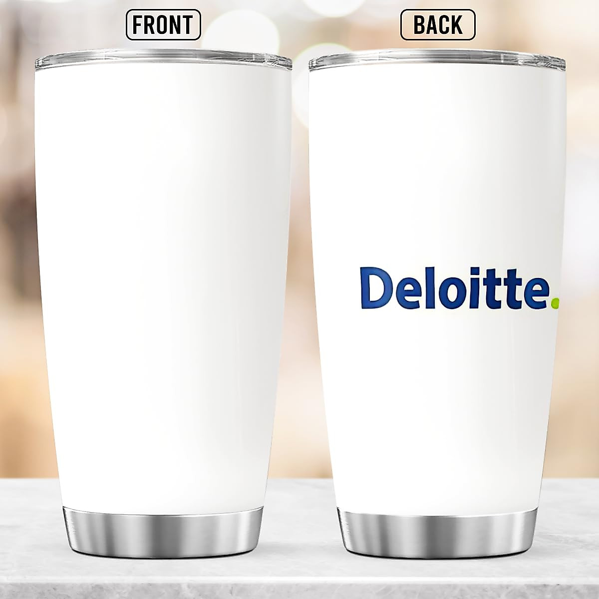 Tumbler Deloitte Steel Travel Office Iced Tea Coffee Stainless Hot 20 30 Oz Insulated