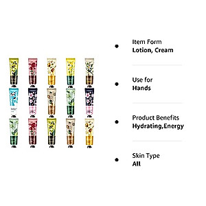 Hand Cream,Hand Lotion,15 Packs Travel Size Hand Cream Gifts Set For Dry Cracked Working Hands, Gifts for Women Mom Girls Wife Grandma