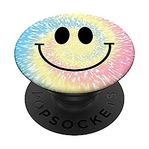 Smiling Face Psychedelic Hippy Happy Smile Emoticon Pastel PopSockets Swappable PopGrip