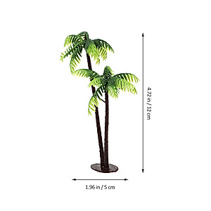 SUPVOX Cupcake Toppers Mini Palm Tree 3pcs Palm Model Trees Scenery Model Miniature Plastic Artificial Layout Rainforest Diorama Building Model Trees Simulation Palm Tree Fake Tree