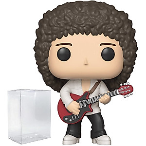 POP Queen - Brian May Funko Pop! Vinyl Figure (Bundled with Compatible Pop Box Protector Case) Multicolored 3.75 inches