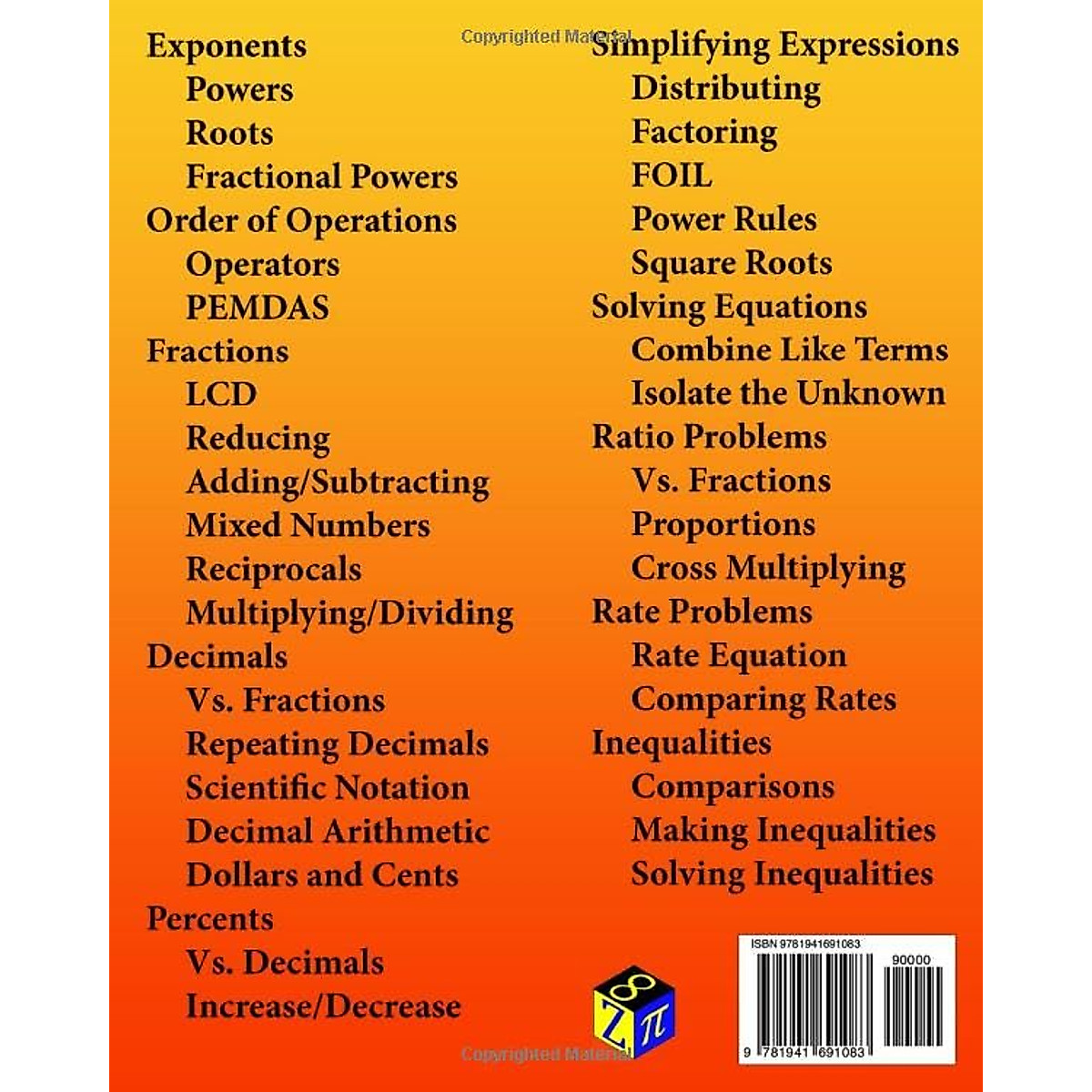 Essential Prealgebra Skills Practice Workbook