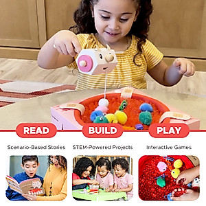 MEandMine Healing Lab- Science Kit - Immune System, Magnetic Fishing Game- Fish Out Germs Sensory Toys- Learning & Education Toys for Kids 4-7 - STEM Toy