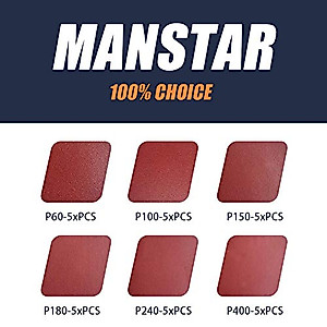 30 PCS 9-Inch Assorted PSA Aluminum Oxide Sanding Disc,NO-Hole Self Stick