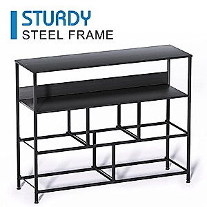 LLappuil Small TV Stand Dresser for Bedroom, Kids Dressers with 5 Fabric Storage Drawers for Clothes, Wide Dresser Chest of Drawers Nightstand TV Stand up to 45 inch, Multicolor