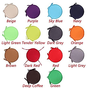 YITAQI Seat Pads Chair Cushion Cover Round Multicolor Garden Patio Home Kitchen Office Chair Indoor Outdoor Dining,Round(Deep Coffee 30x30cm)