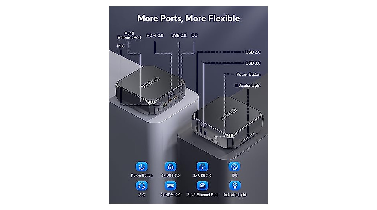 KAMRUI AK2 Plus Mini PC with Intel 12th Gen N100 - Powerful Small Desktop