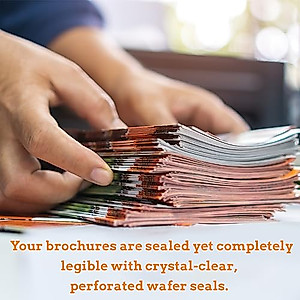 ChromaLabel 1 Inch Round Stickers, Library Supplies Sealing Stickers, Ideal Stickers to Seal Envelopes - 5000 Clear Label Stickers per Roll, Perforated Envelope Seal Stickers