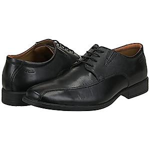 Clarks mens Tilden Walk Oxford, Black Leather, 10.5 US