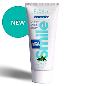 Smile Fresh Breath Natural Fluoride Free Spearmint Whitening Toothpaste Vegan Friendly Extra Strength SLS and Paraben Free