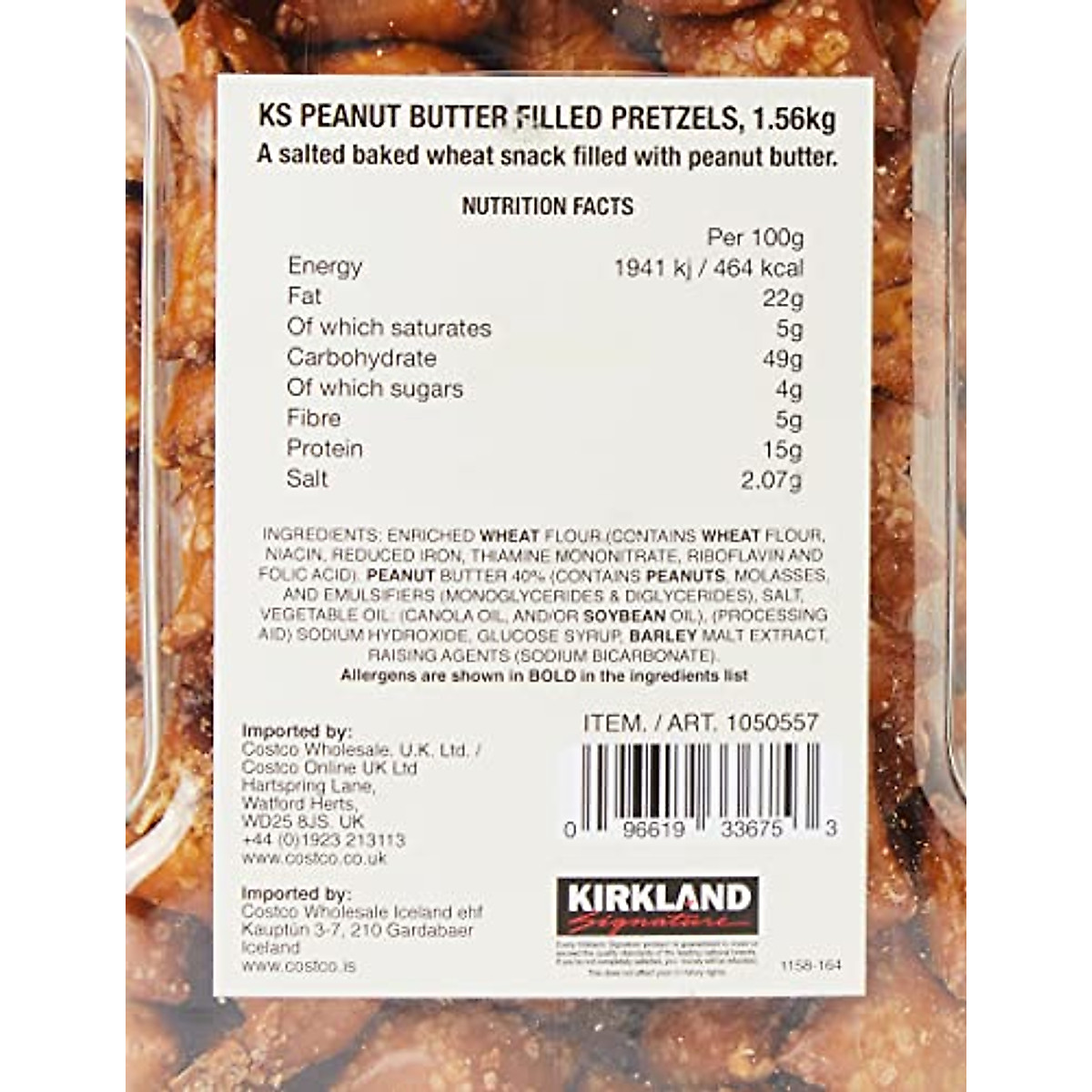 Kirkland Signature Peanut Butter Pretzels, 55 oz