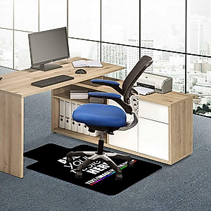 TOPDIY Personalized Gaming Chair Mat, Custom Office Chair Mats, Add Your Text Image Logo 36inchx48inch