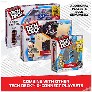 Tech Deck, Danny Way Mega Half Pipe X-Connect Park Creator, Customizable Ramp Set with Exclusive Plan B Fingerboard, Kids Toy for Boys and Girls Ages 6 and up