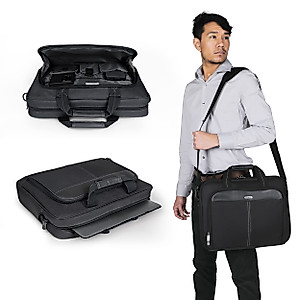 Targus Classic Slim Business Professional Travel and Commuter Bag for 16-Inch Laptop, Black (TCT027US)