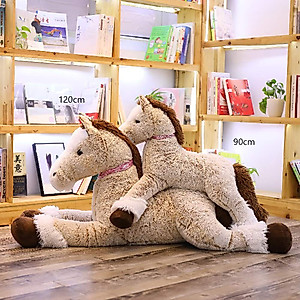 sofipal Large Horse Stuffed Animal Plush Toy,Giant Pony Unicorn Plush Doll Gifts for Kids,Valentines,Christmas 35.4"