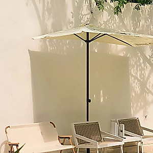 Outdoor Half-side Umbrella, Parasol Against The Wall, Swing Hand Umbrella, Balcony Side Column Umbrella, Outdoor Green Plant Sun Umbrella, Garden Flower Garden Umbrella, Base Not Included
