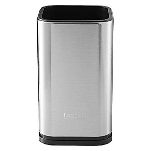 Stainless Steel Kitchen Utensil Holder, Kitchen Caddy, Utensil Organizer, Modern Rectangular Design, 6.7” by 4” (utensils not included)