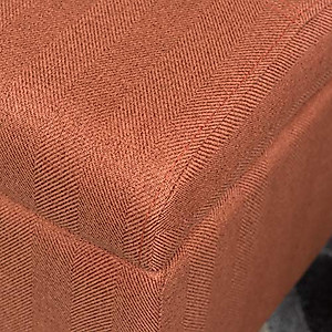 Christopher Knight Home Harper Fabric Storage Ottoman, Orange
