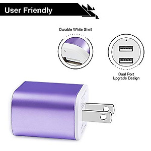 USB Charging Block, Charger Plug+6ft Micro USB Cable Android Fast Charger Compatible with Samsung Galaxy S7 S6 Edge J8 J6 J5 J4 J3 J2 J7 V/Sky Pro/Crown/Star/Refine, LG Stylus 3/Stylo 3 2, Kindle fire