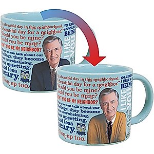 Mister Rogers Heat Changing Mug - Add Coffee or Tea and Mr. Rogers' Jacket Changes to His Sweater - Comes in a Fun Box