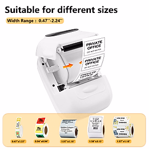 BUTIYOU P50 Thermal Label Maker with Tape,Wireless Bluetooth Label Printer for Barcode, Address,Clothing,Small Business,Home,Portable Sticker Maker Compatible with iOS & Android
