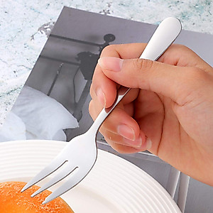 Buyer star Cake Server and Knife Set,Silver 18/8（304) Stainless Steel Big, Small Cake Shovel, Cake Knife, and Dessert Fork*8/Cake Cutting Sets for Wedding, Anniversary, Party Supplies