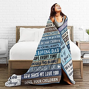 JOPJOLIW Dad Gift Blanket-Blanket for Dad-Dad Gifts from Daughter Son Blanket 60" x 50" -Dad Birthday 1