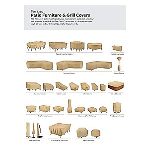 Classic Accessories Terrazzo Water-Resistant 26.5 Inch Patio Chair Cover, Outdoor Chair Covers