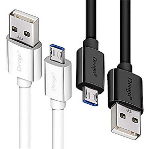 Micro USB Cable,2Pack Extra Long Android Charger Cable 10Ft 6Ft,Durable Fast Phone Charger Cord Android USB Charging Cable for Samsung Galaxy S7 S6 S7 Edge S5,Note 5 4,LG G4,HTC,PS4,Camera,MP3