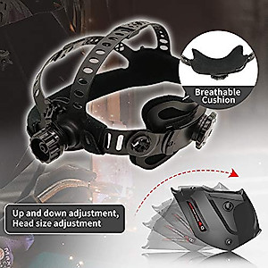 Monster & Master Auto Darkening Welding Helmet, 4 Arc Sensor Wide Shade, Large Viewing Screen Welding Mask, Welding Helmets for Men, MM-001