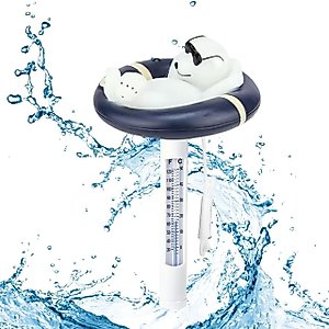 Generic Floating Pool Temperature Thermometer | Easy Read Water Temperature Outdoor & Indoor | Adorable Polar Bear Shape Design Water Thermometer for Swimming Pools Hot Tubs & Spas