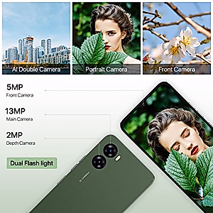 UMIDIGI Unlocked Smartphones G3, Android 13 Unlocked Smartphone, Dual Sim 4G LTE Mobile Phone, 4/64GB(1TBG Expandable), 6.52" HD+ Night Mode，5150mAh, GSM Unlocked Cell Phone