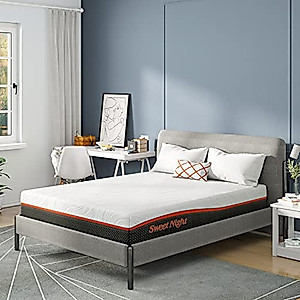 Sweetnight King Mattress, 10 Inch Hybrid Mattress in a Box, Cool Gel Memory Foam & Innerspring Mattress for Support & Pressure Relief, Medium Firm Bed Mattress King Size