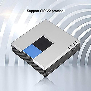 VoIP Gateway, Portable 2 Ports Adapter Internet Phone Gateway SIP RJ45 Cable Support SIP V2 Protocol for PAP2T(US Plug)