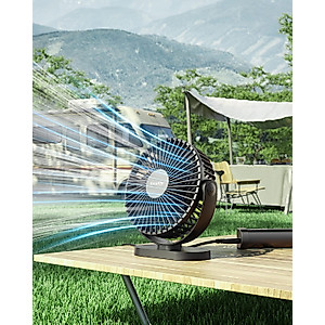 Gaiatop USB Desk Fan, 3 Speeds Powerful Portable Fan, 5.5 Inch Quiet Cooling Mini Fan, 90° Rotate Small Table Fan with 5ft Cable Personal Fan for Desktop Home Office Travel Black