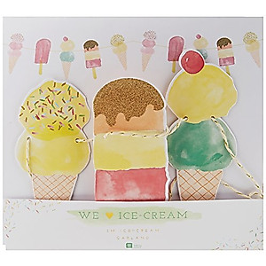 Talking Tables Ice Cream Party Decorations Garland Banner | Great For Summer Décor And Birthday Party | 3M
