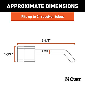 CURT 23021 Trailer Hitch Lock, 5/8-Inch Pin Diameter, Fits Most 3-Inch Receivers