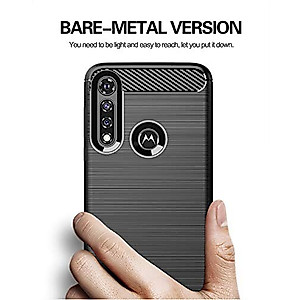 M MAIKEZI for Moto G Power 2020 case, Motorola G Power case 2020 with HD Screen Protector, Soft TPU Slim Fashion Non-Slip Protective Phone Case Cover for Motorola Moto G Power 2020 (Black Brushed TPU)