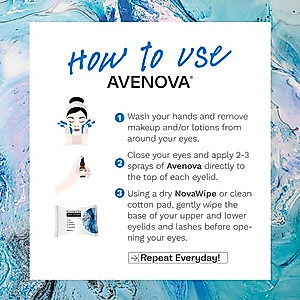 NovaWipes By Avenova – Soft, Strong, Hypoallergenic, Non-Irritating, Durable, Absorbent, Multi-Layer Dry Wipes for use when Applying Avenova Spray (30 count)