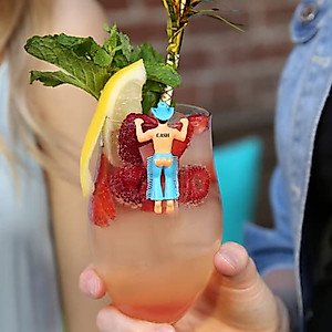 NPW Classic Chaps Reusable Markers, Original Drinking Buddies & Wine Glass Charms Bachelorette Party, Girls' Nights, Cowboy, Novelty Gifts