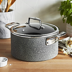 ZWILLING Vitale 6-qt Nonstick Dutch Oven with Lid, Aluminum, Scratch Resistant, Made in Italy, Gray
