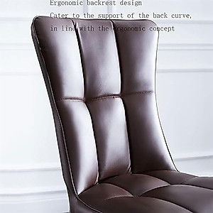 FIXARE Kitchen Dining Chairs Set of 4 Modern Metal Leg Living Room Chairs Water Proof Leather Upholstered Side Chairs Kitchen Counter Chairs (Color : Gray)