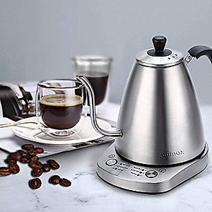 CUSIMAX Gooseneck Kettle, 1000W Electric Kettle 1L, Variable Kettle with 6 Temperatures Pour Over for Drip Coffee and Tea, Stainless Steel Kettle with Auto Keep Warming and Boil-Dry Protection