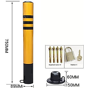 HEIMP Parking Post, Parking Barrier, for Parking Lot Parking Post Road Parking Lot, Parking Space Lock Thickened Post Type Parking Space Lock and Floor Lock Parking