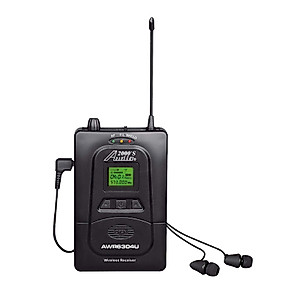 Audio2000'S AWM630AU UHF 100 Selectable Frequency Wireless in-Ear Monitor System with Four Wireless Receivers and a PVC Carrying Case