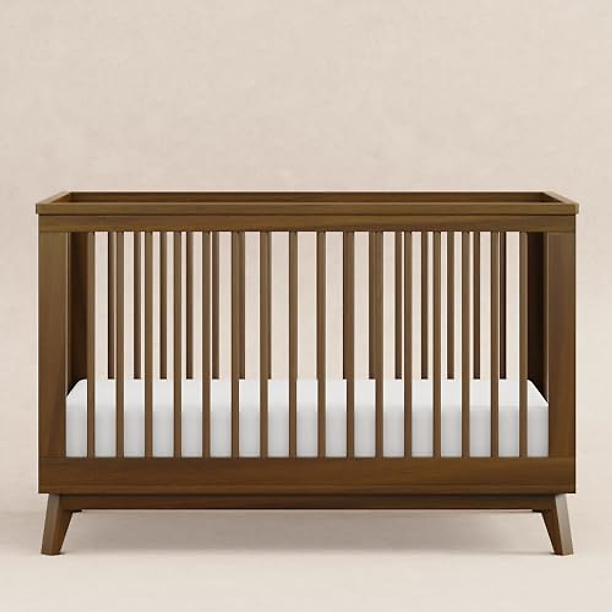 Babyletto Scoot 3-in-1 Convertible Crib with Toddler Bed Conversion Kit in Natural Walnut, Greenguard Gold Certified
